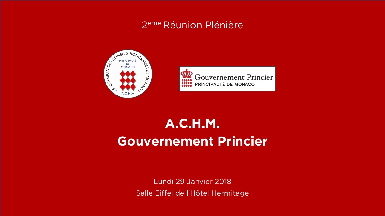 29 janvier 2018 – Réunion Plénière entre l’A.C.H.M. et le Gouvernement ...